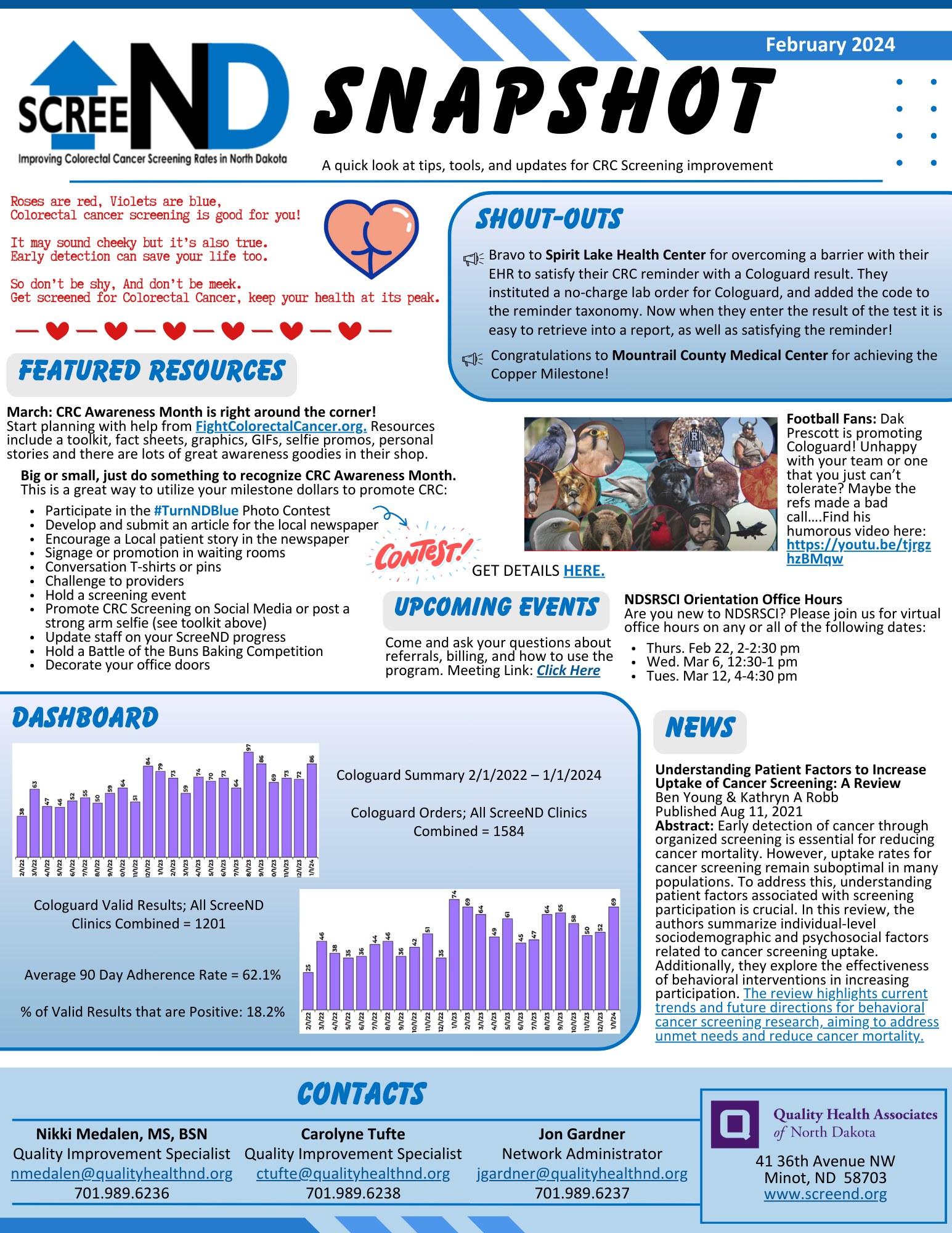 CRC ScreeND – Improving Cancer Screening Rates in North Dakota